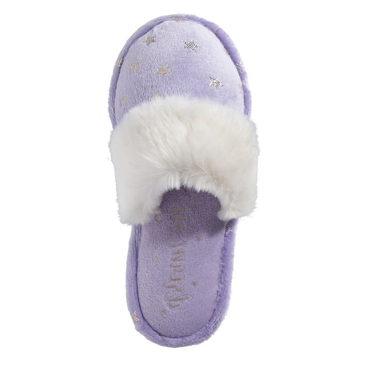 Lavender Shimmer Star Teen Slippers | Pottery Barn Teen