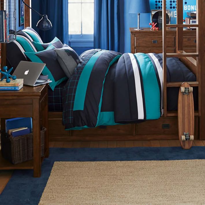 Boys Classic Wool Border Rug | Teen Rug | Pottery Barn Teen