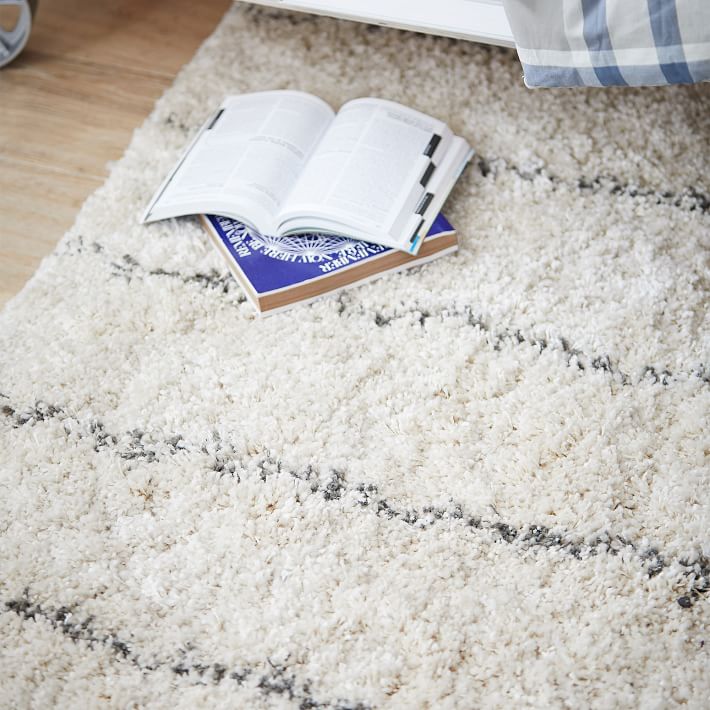 Striped Shag Dorm Rug | Pottery Barn Teen