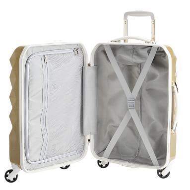 Luxe Hard-Sided Gold Glitter Carry-On Spinner Suitcase | Pottery Barn Teen