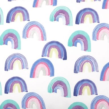 Merry Rainbow Flannel Girls Sheets | Pottery Barn Teen