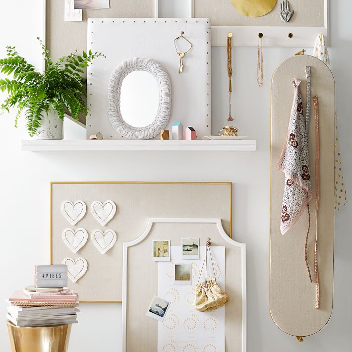 Swivel Pinboard Decorative Mirror | Pottery Barn Teen