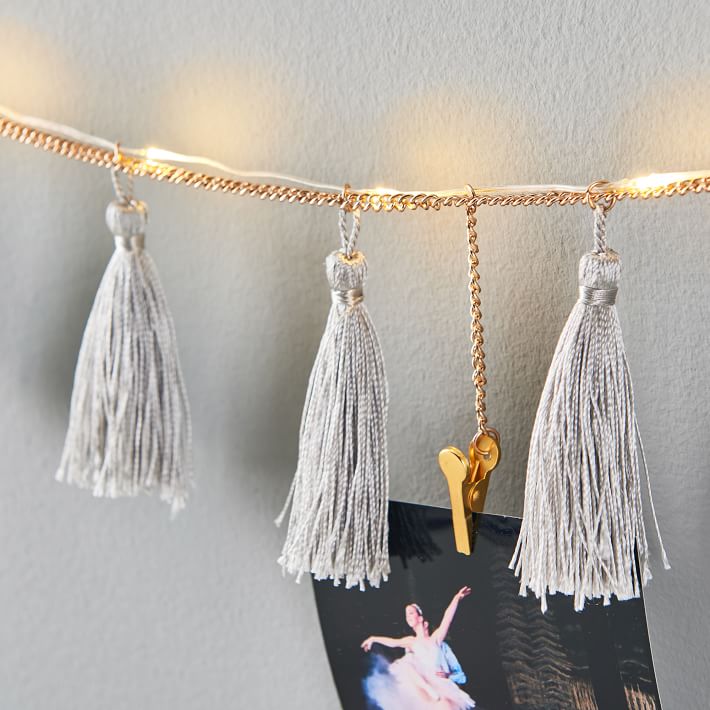 Tassel String Lights For Bedroom | Pottery Barn Teen