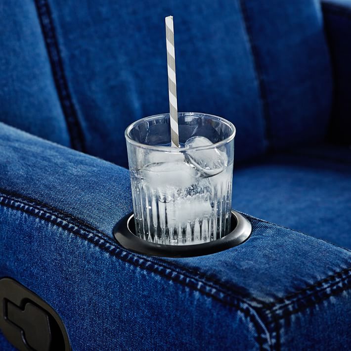 Denim Kick Back Recliner Speaker Gaming Chair | Pottery Barn Teen