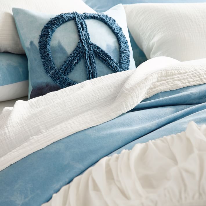 Organic Crinkle Cotton Twin XL Sheets | Pottery Barn Teen