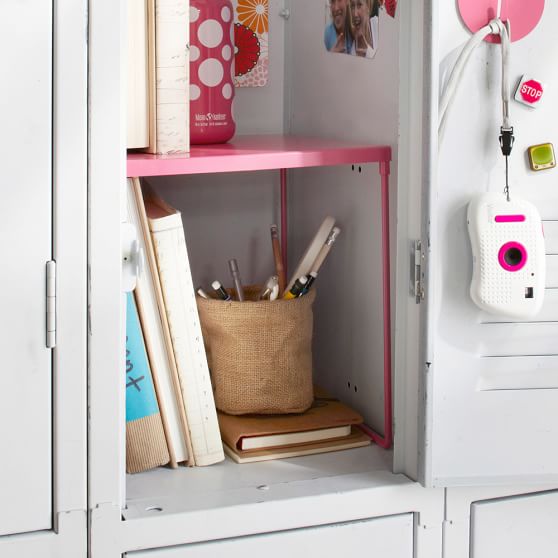 Dark Pink Locker Shelf | Locker Decorations | Pottery Barn Teen