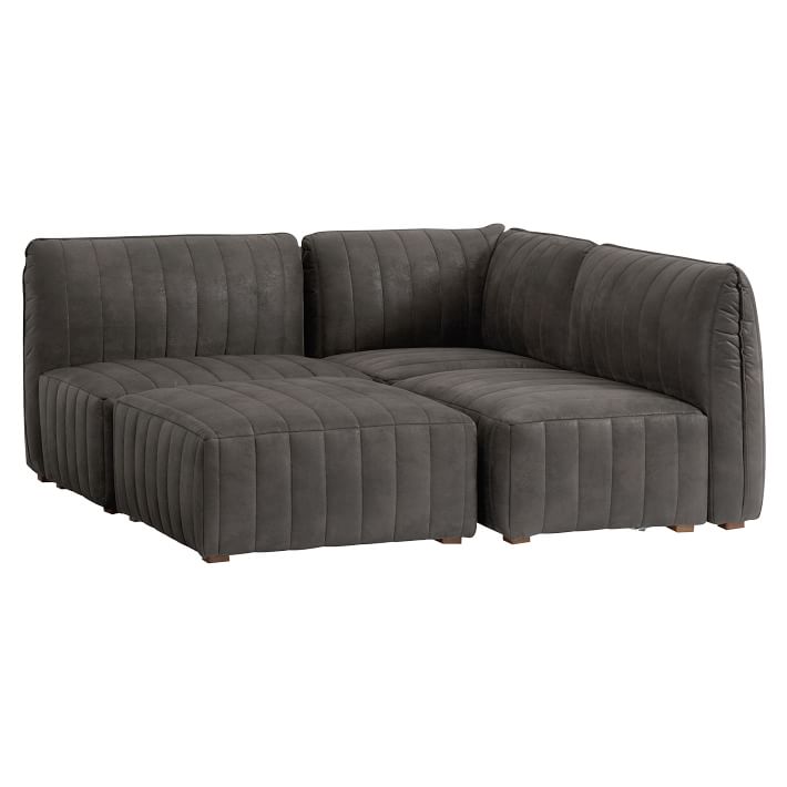 Bryce Channel Stitch Lounge Super Sectional Sofa | Teen Sofa | Pottery ...