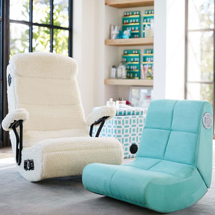 Sherpa Ivory Got Game Chair | Pottery Barn Teen