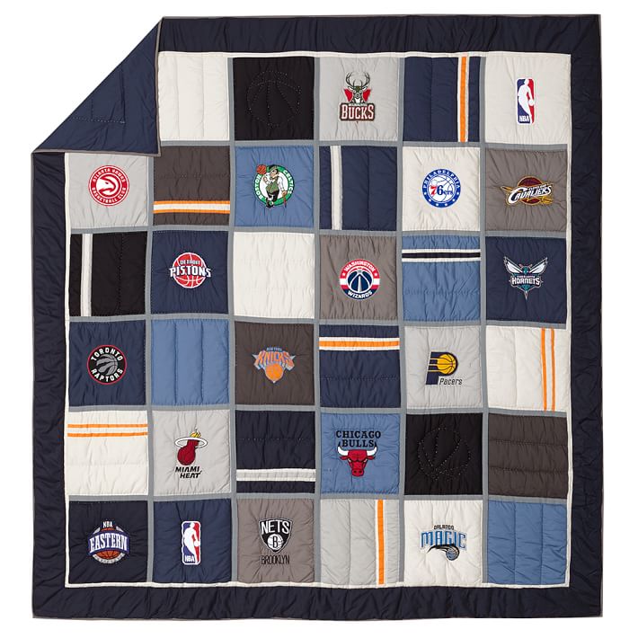 NBA Patchwork Boy's Quilt + Sham | Pottery Barn Teen