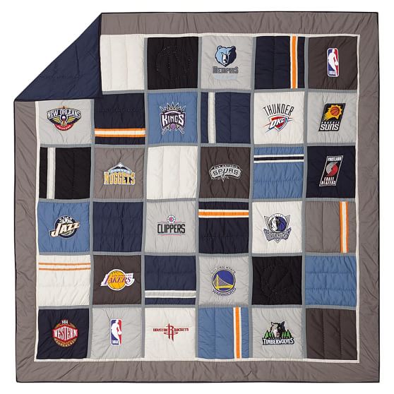 NBA Patchwork Quilt, Western Conference | Pottery Barn Teen