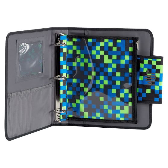 Neon Pixel Binder For School | Pottery Barn Teen