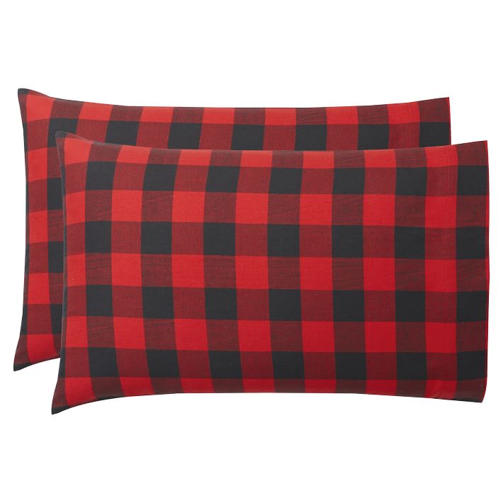 Buffalo Check Organic Flannel Boys Sheets | Pottery Barn Teen