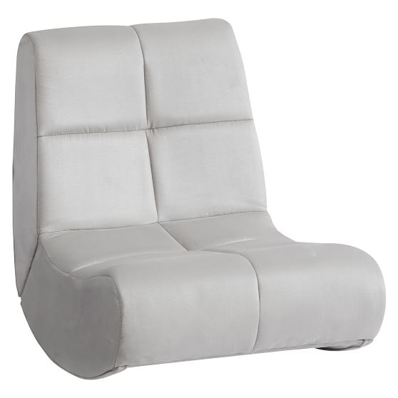Gray Suede Mini Rocker Speakerless Chair | Lounge Chair | Pottery Barn Teen