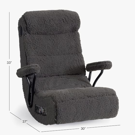 Sherpa Charcoal Got Game Gaming Chair | Pottery Barn Teen