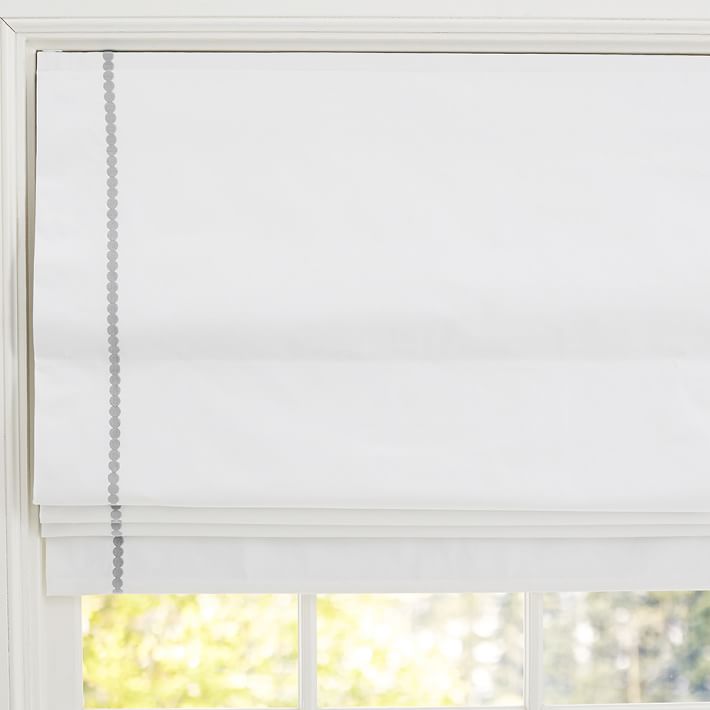 Pop Dot Roman Shade With Blackout Lining | Teen Curtains | Pottery Barn ...