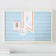 Framed Complete Pinboard, Pool Stripe | Wall Organizers | Pottery Barn Teen