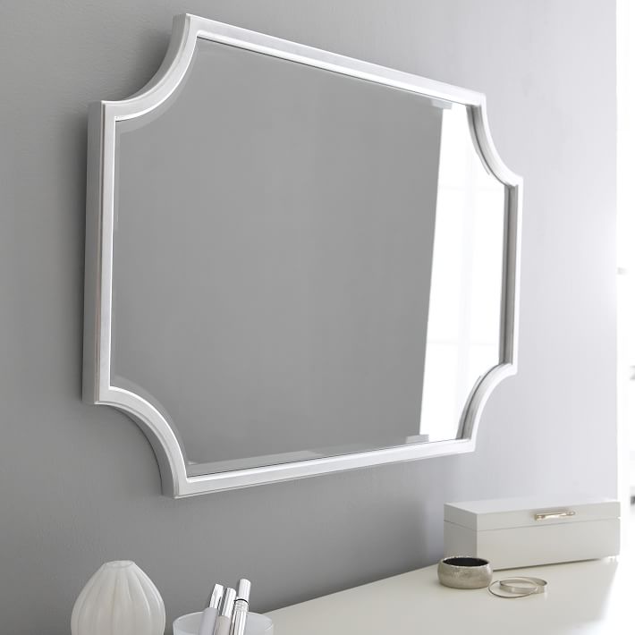 Scallop Silver Leaf Decorative Mirror | Pottery Barn Teen