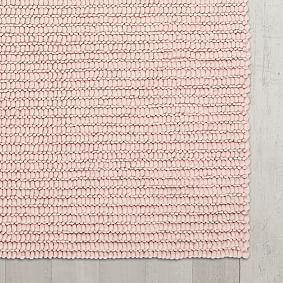 Textured Wool Rug - Blush | Pottery Barn Teen
