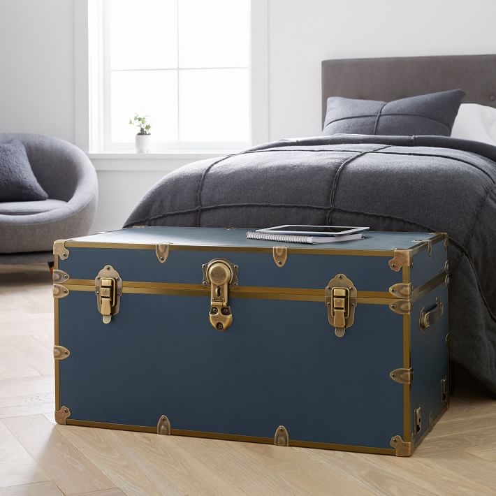 Faux Leather XXL Dorm Trunk | Pottery Barn Teen