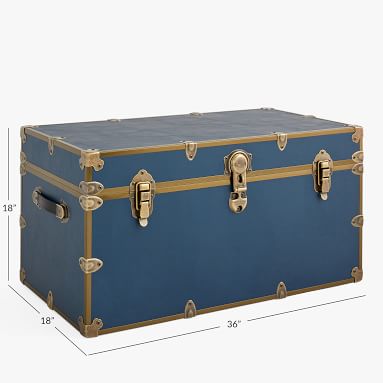 Faux Leather XXL Dorm Trunk | Pottery Barn Teen