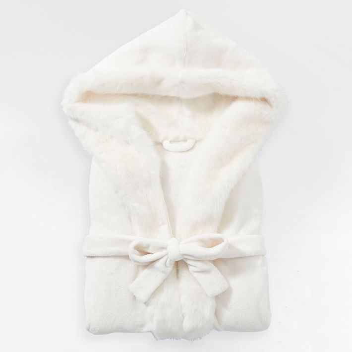 Hooded Ice Faux-Fur Teen Robe | Pottery Barn Teen