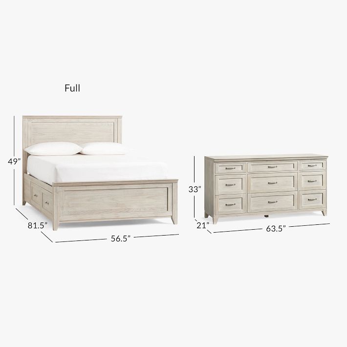Hampton 9-Drawer Dresser Storage Bed Set | Teen Storage Beds | Pottery ...