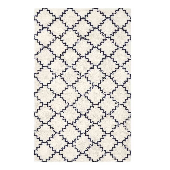 Casual Lattice Wool Rug | Pottery Barn Teen