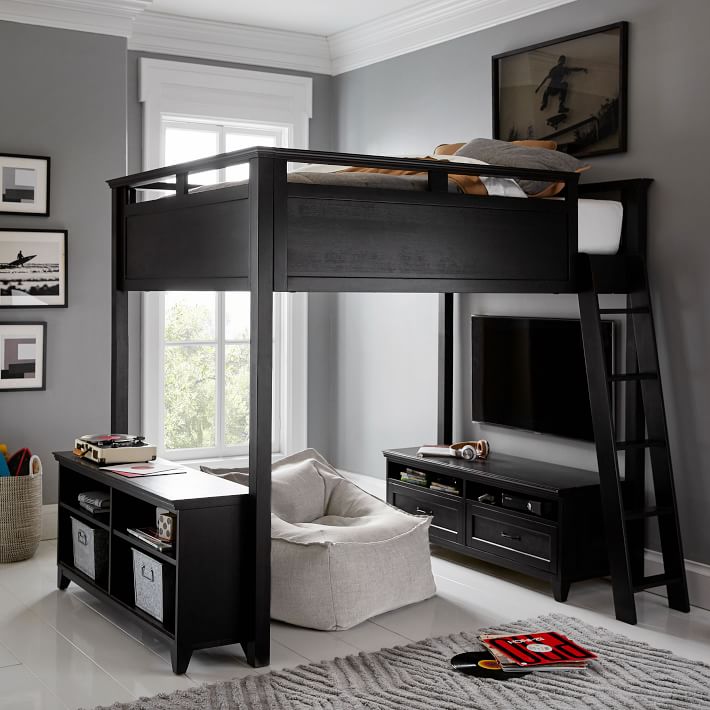 Hampton Loft Bed with Bookcase | Pottery Barn Teen