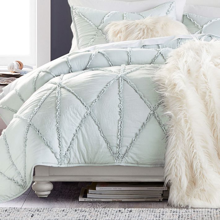 Microfiber Casual Ruffle Sham | Pottery Barn Teen