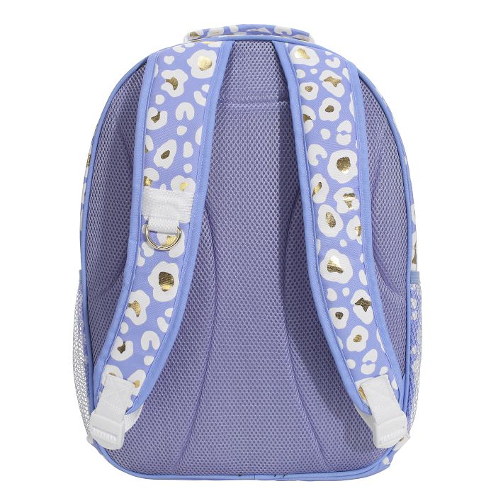 Lavender Metallic Leopard Backpack and Solid White Slim Water Bottle ...