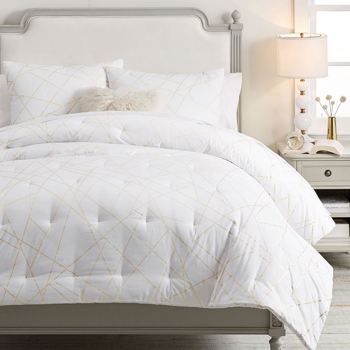 Metallic Printed Twin XL Comforter | Pottery Barn Teen