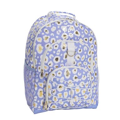 Lavender Metallic Leopard Backpack and Solid White Slim Water Bottle ...