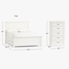 Hampton Storage Bed & 5-Drawer Tall Dresser Set | Teen Storage Beds ...