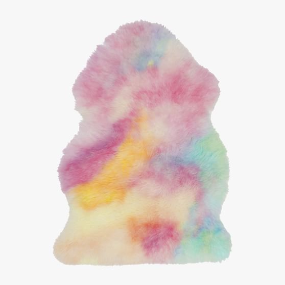 Sheep Skin Tie-Dye Rug | Pottery Barn Teen