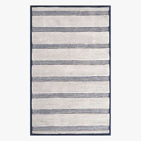 Stripe Wool Rug - Navy | Pottery Barn Teen