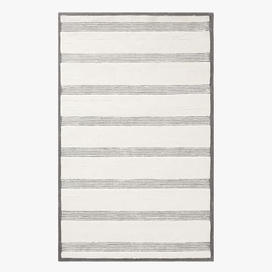 Stripe Wool Rug - Navy | Pottery Barn Teen
