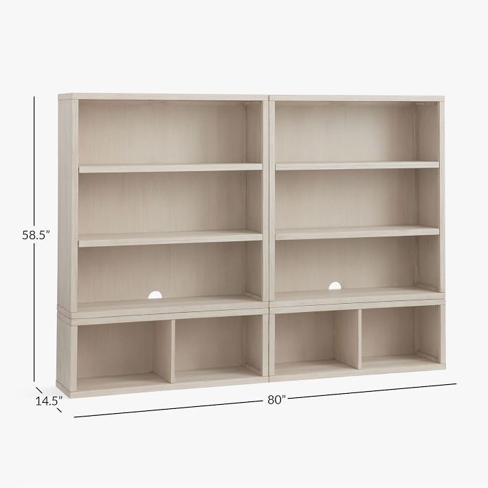Costa Double 3-Shelf Bookcase | Pottery Barn Teen