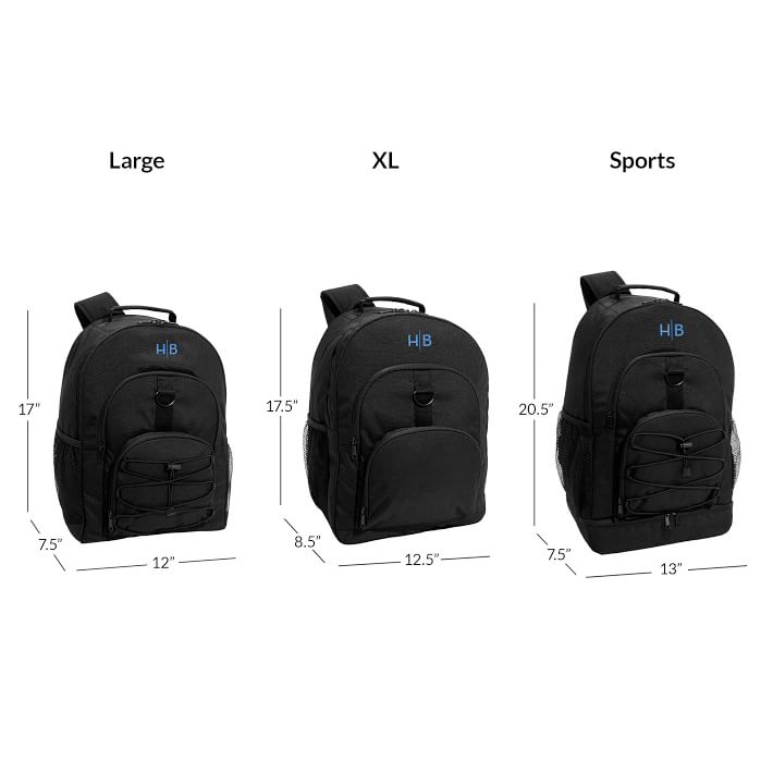 Gear-Up Black Solid Backpack | Pottery Barn Teen