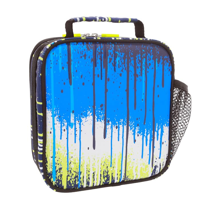 Gear-Up Drip Painting Blue Glow-in-the-Dark Lunch Boxes | Pottery Barn Teen