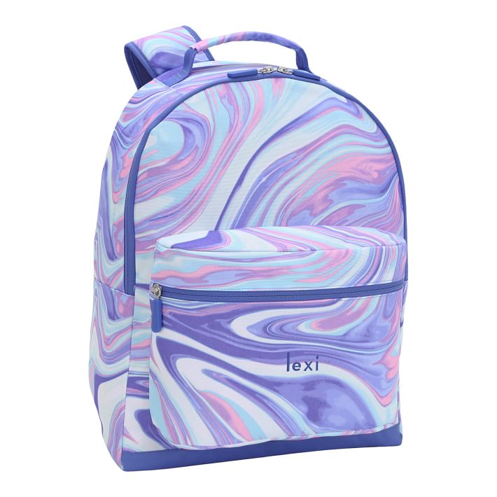 Gear-Up Pink/Purple Marble Backpack | Pottery Barn Teen