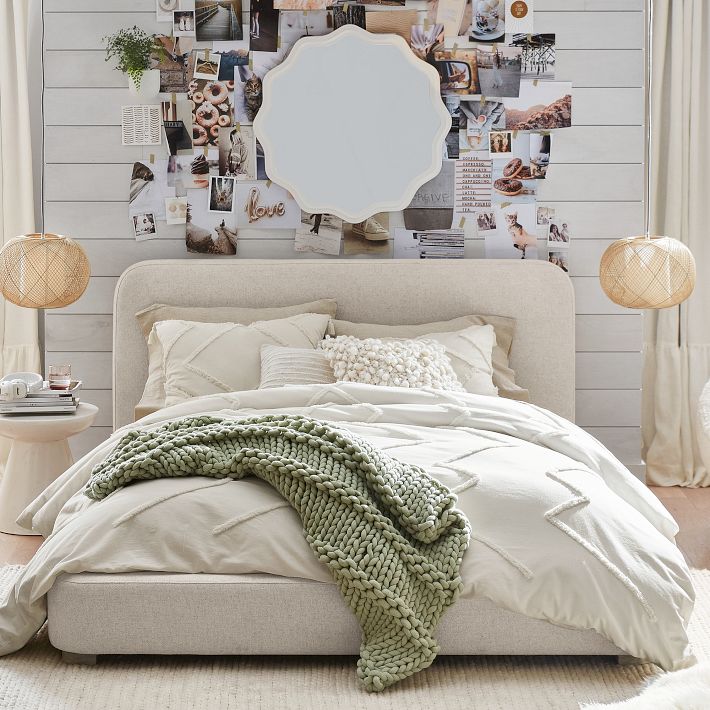 Costa Upholstered Classic Bed | Pottery Barn Teen