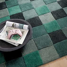 Minecraft™ Pixel Wool Rug | Pottery Barn Teen