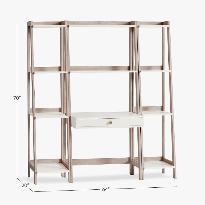 Highland Wall Teen Desk + Narrow Bookcase Set | Pottery Barn Teen