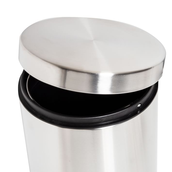 5L Round Stainless Steel Trash Can | Pottery Barn Teen