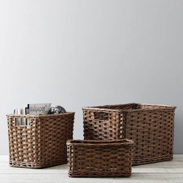 Woven Wicker Baskets - Sale | Pottery Barn Teen