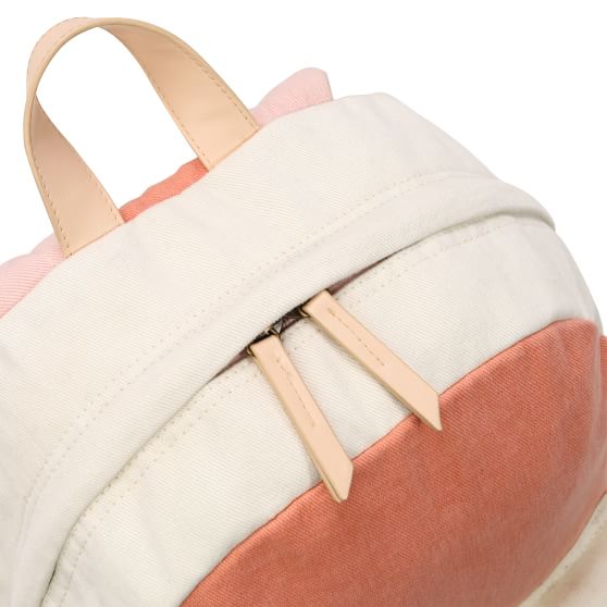 Coral Colorblock Everyday Denim Backpack | Pottery Barn Teen