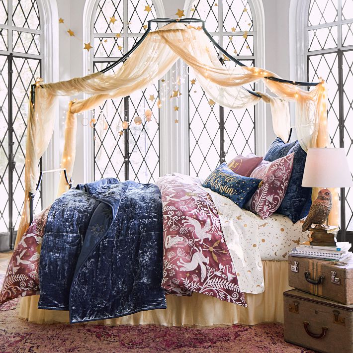 Gold Glitter Bed Canopy | Pottery Barn Teen
