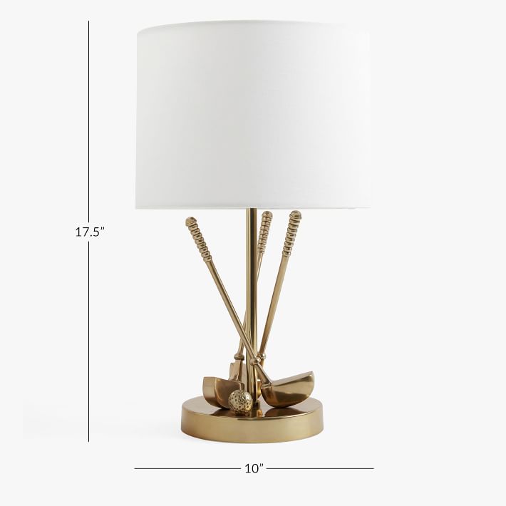 Gold Golf Table Lamp | Pottery Barn Teen