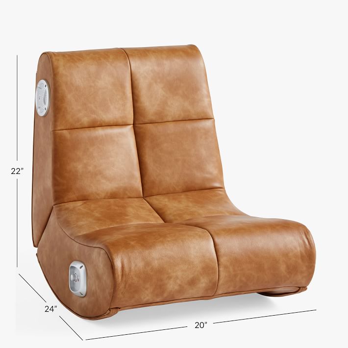 Faux Leather Caramel Mini Gaming Chair | Pottery Barn Teen