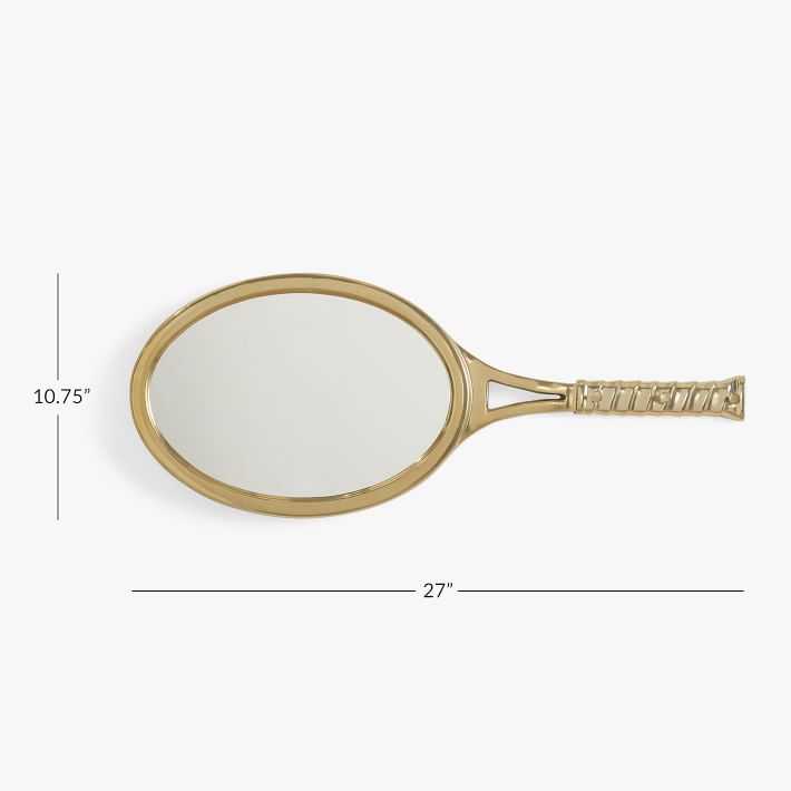Tennis Racket Mirror with Hooks | Pottery Barn Teen